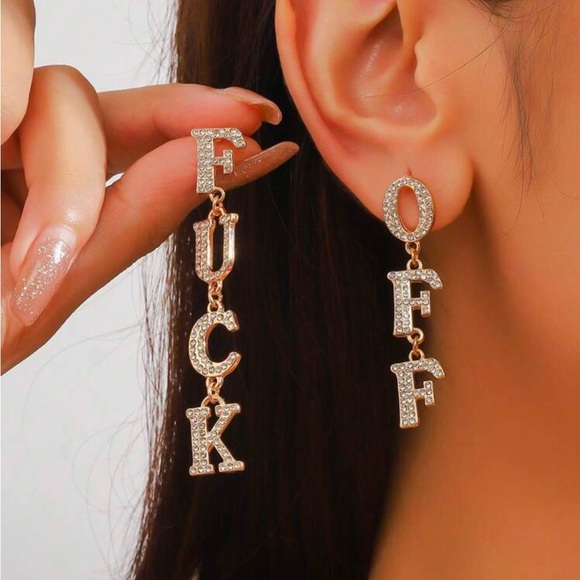 Jewelry | Funny Bling Earrings | Poshmark